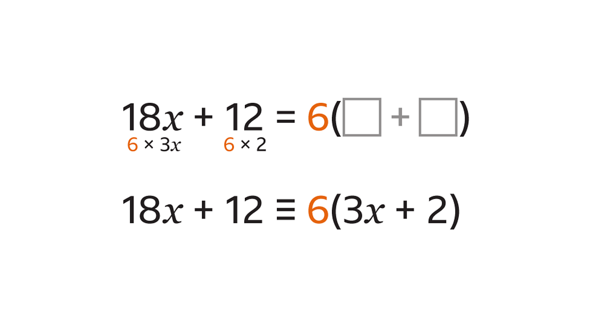 Rewrite expressions by taking out common factors - KS3 Maths - BBC ...