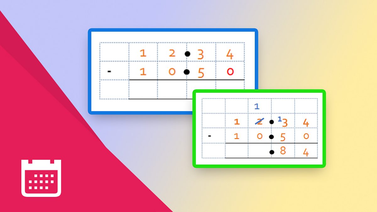 Subtracting Decimals Maths Home Learning With BBC Bitesize BBC 