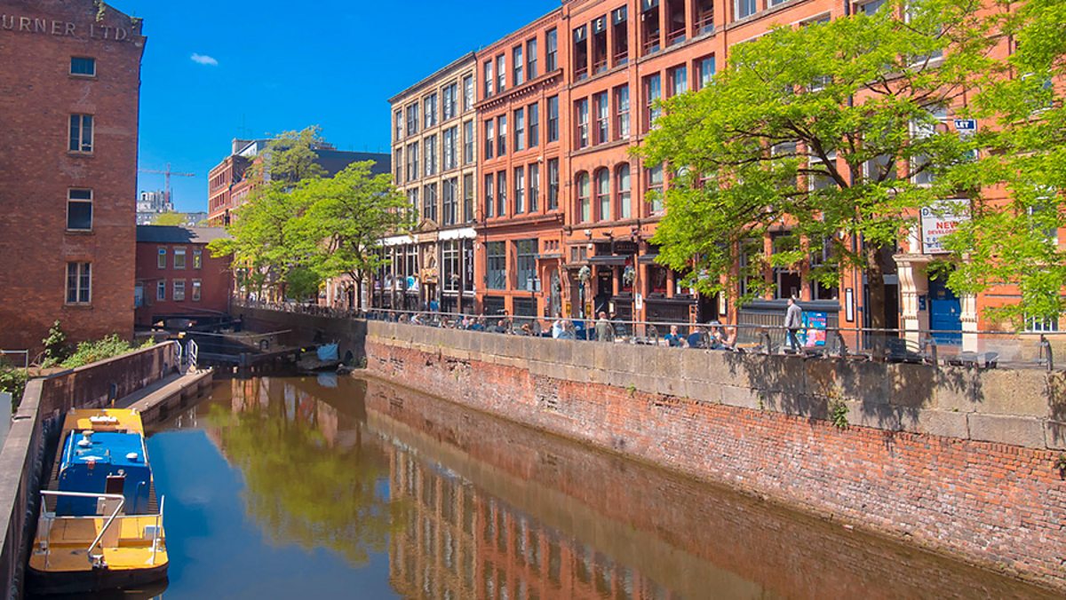 Canal Street Manchester England Lock 87 On The Rochdale Canal At Canal