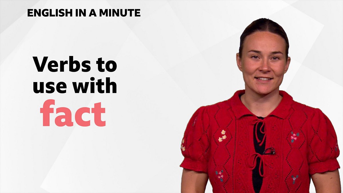 BBC Learning English - English in a Minute Series 4 / Verbs to use with ...