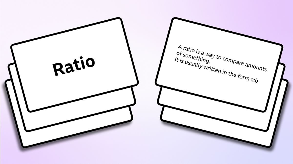 GCSE Maths flashcards - ratio, proportion and rates of change - BBC ...