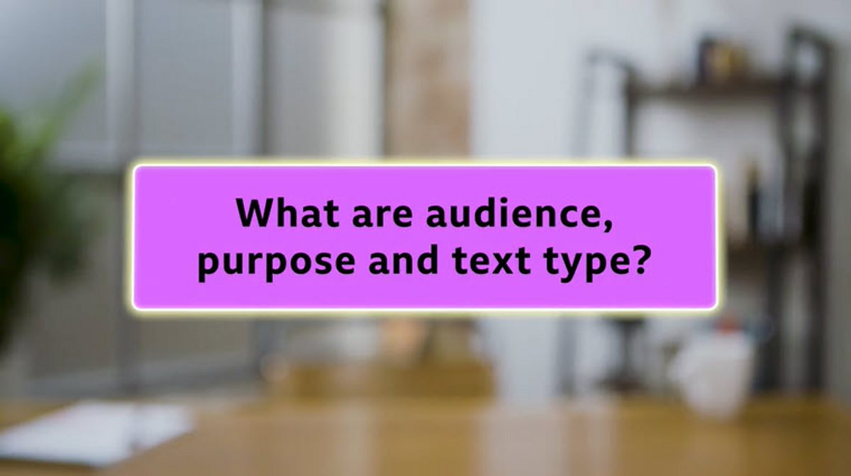 What are audience, purpose and text type? - Exam skills: Video playlist ...