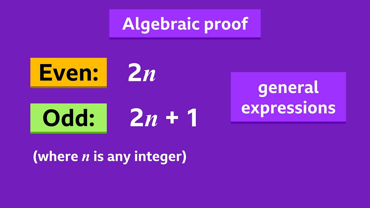 Higher – Algebraic proof - Algebra – Higher: Video playlist - BBC Bitesize