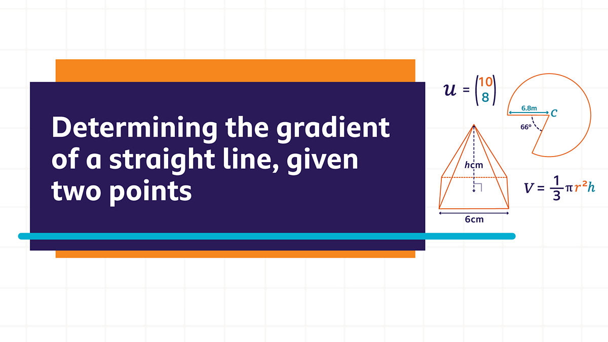 National 5 Maths questions - Determine the gradient of a straight line ...