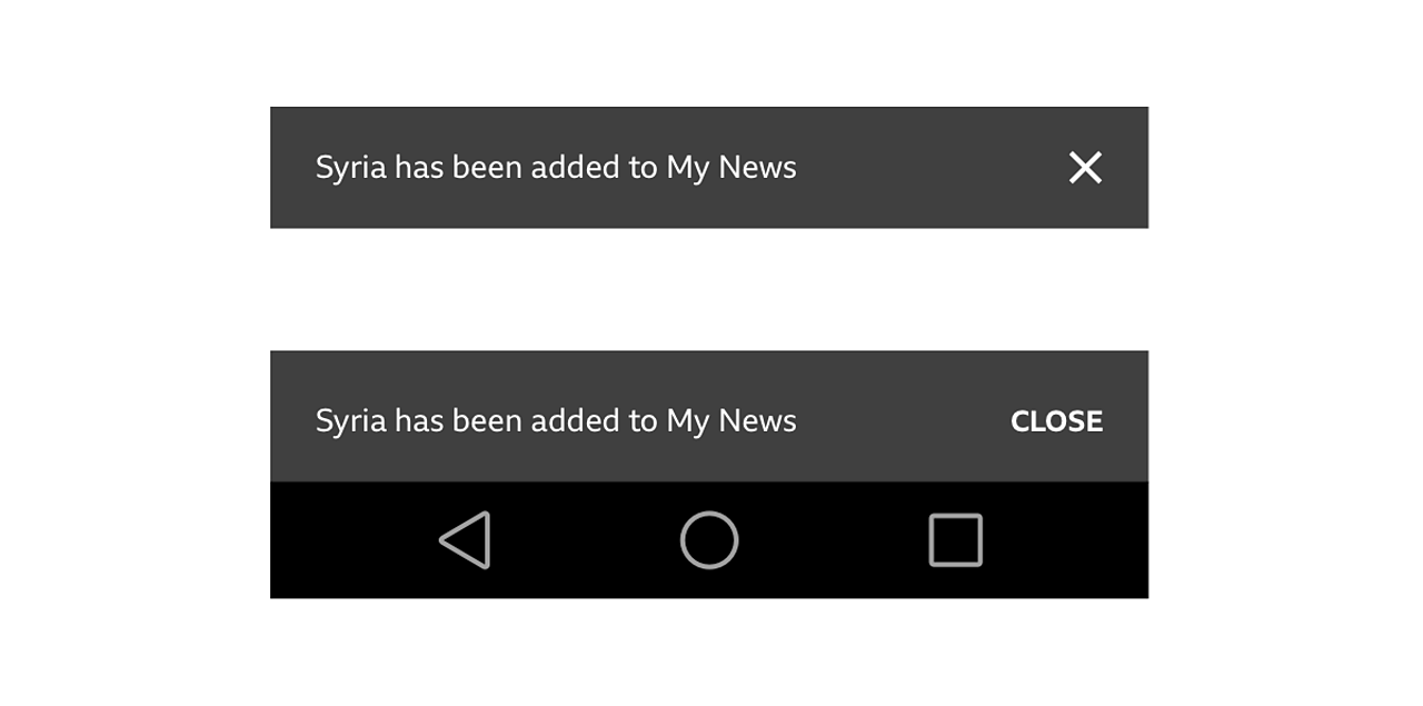 BBC GEL | Confirmation and error messages