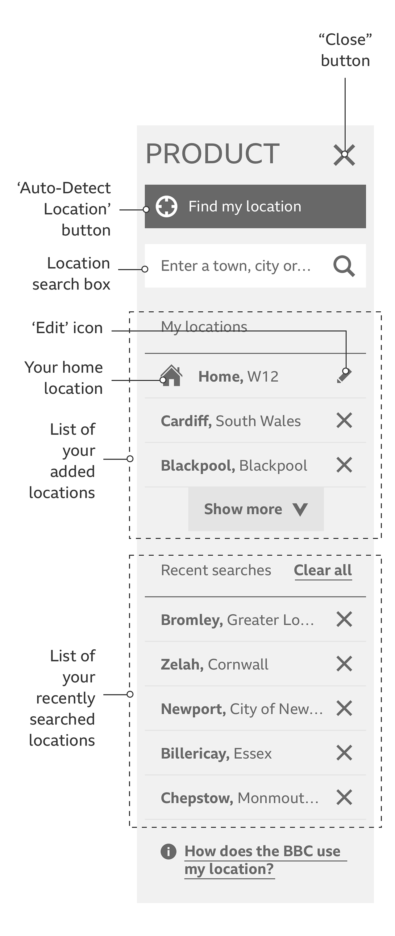 BBC GEL | Location settings