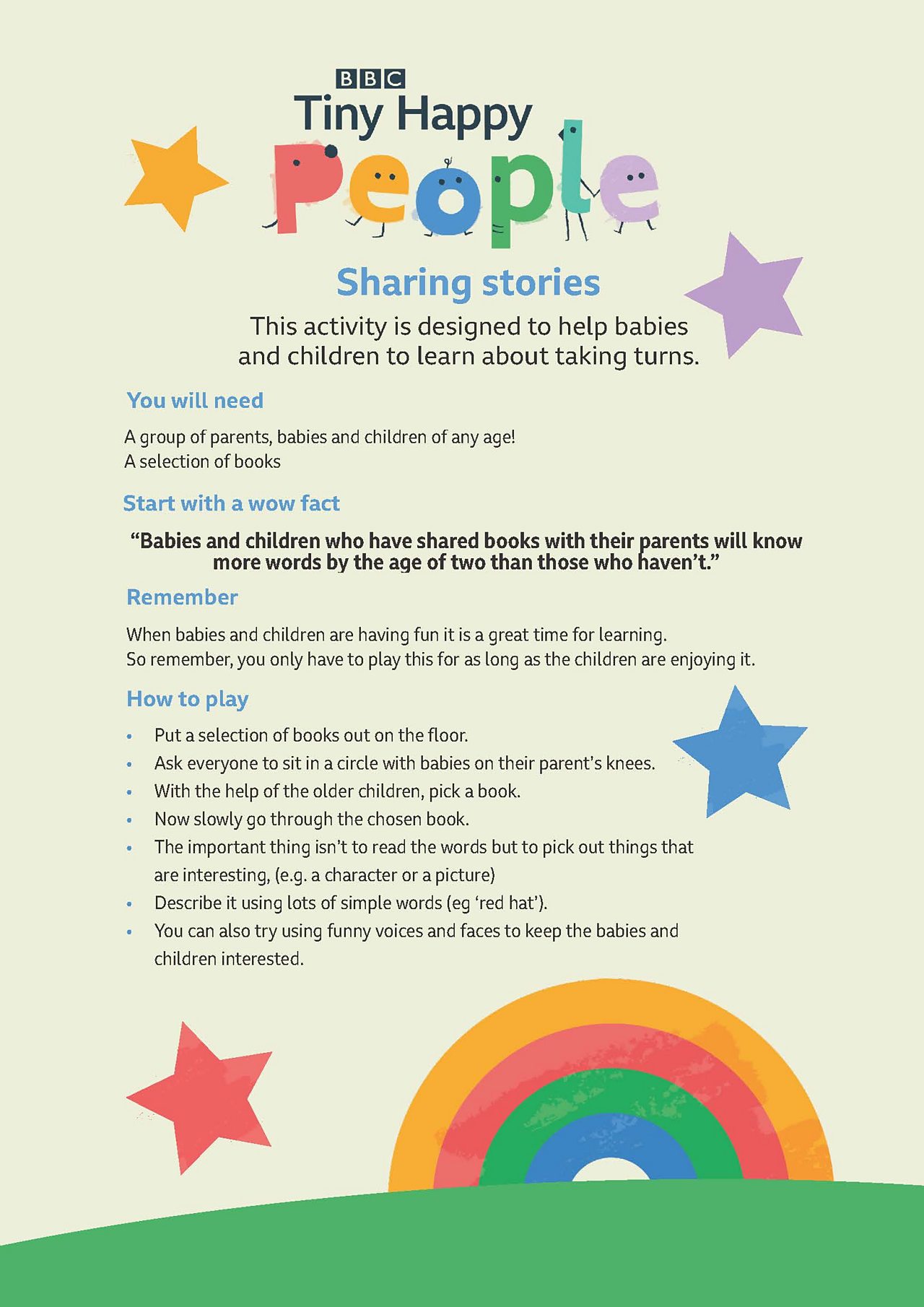 Stay and play organisers and parents activity sheets to download ...