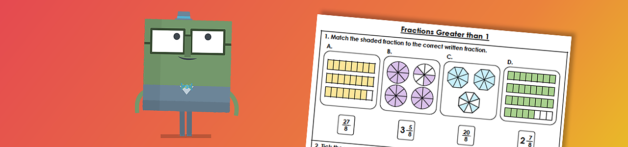 Fractions Greater Than 1 Year 5 P6 Maths Home Learning With Bbc