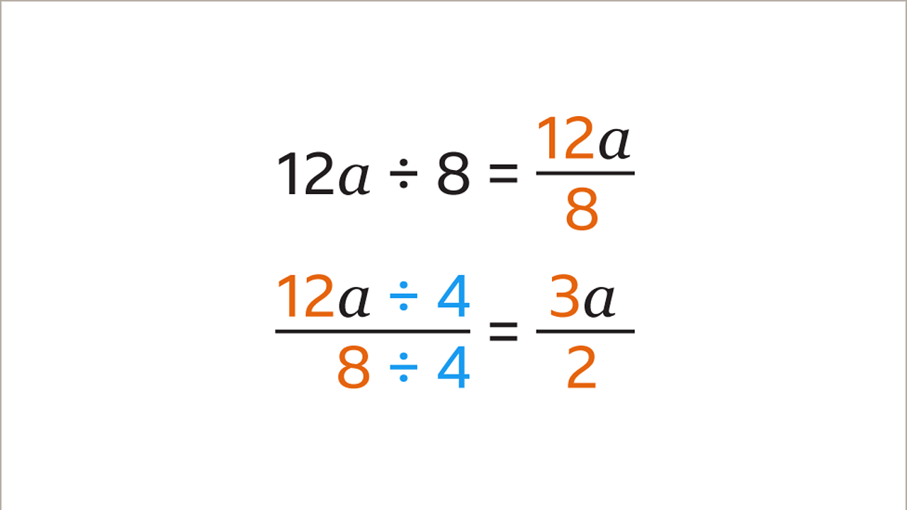Simplifying terms by multiplying and dividing - KS3 Maths - BBC ...