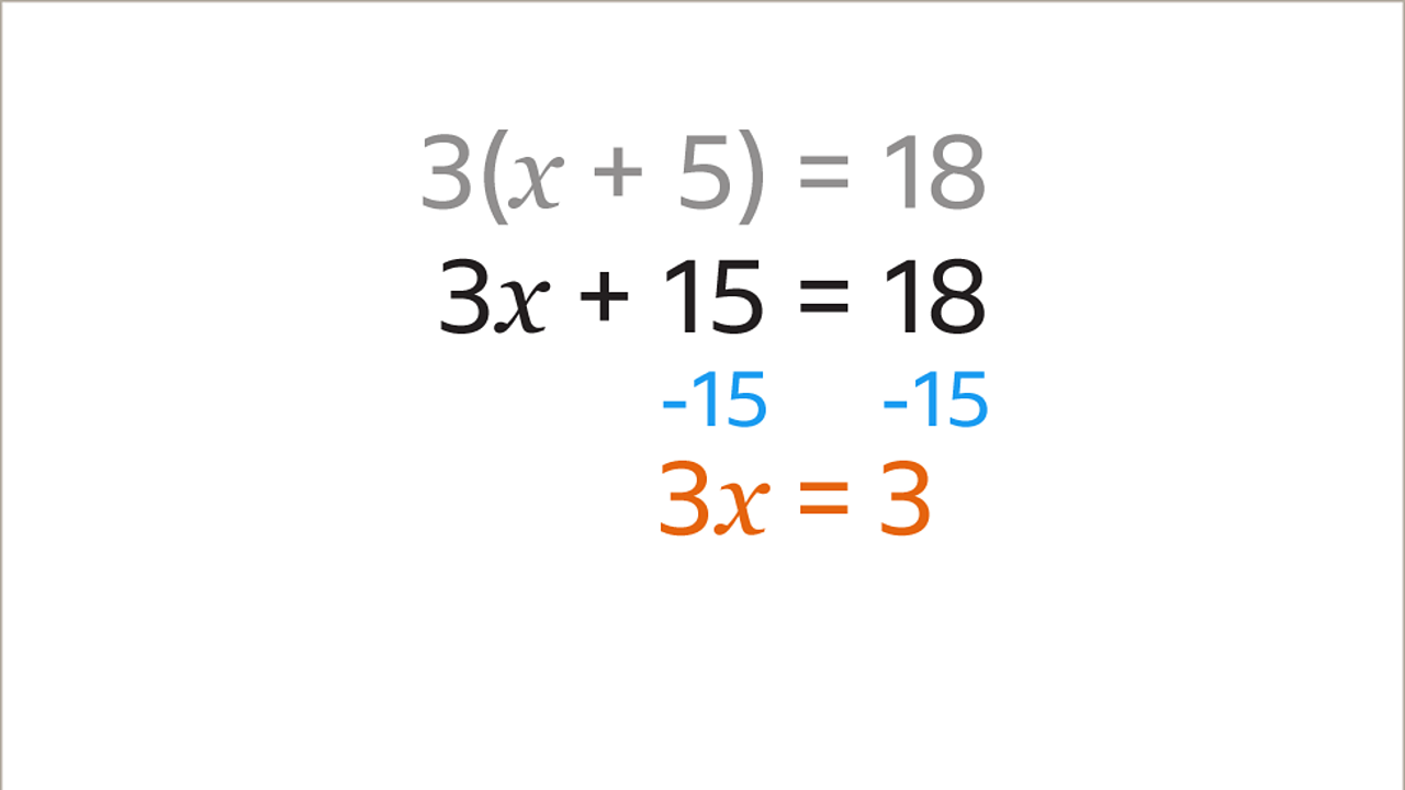 Solve Equations With Brackets KS3 Maths BBC Bitesize BBC Bitesize Solve Equations With Brackets KS3 Maths BBC Bitesize BBC Bitesize