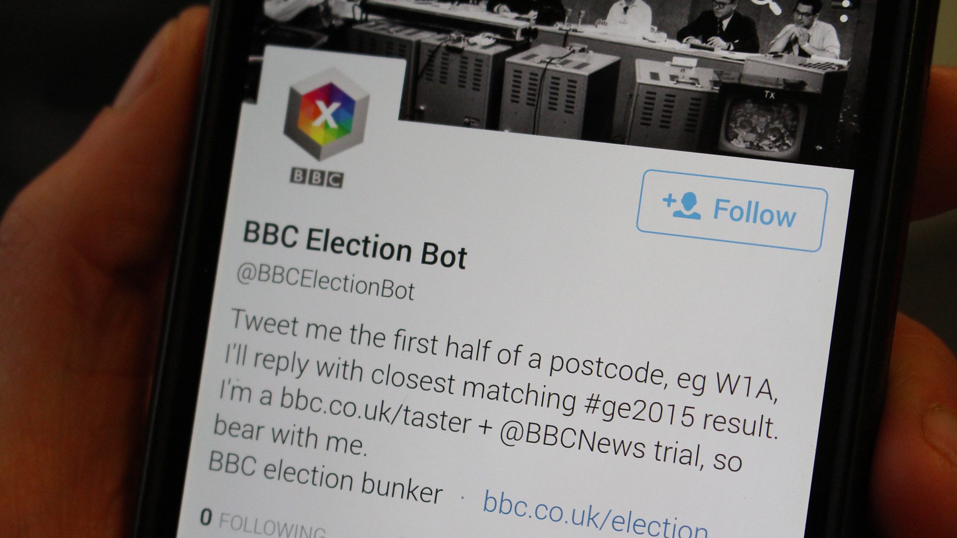 BBC Taster - @BBCElectionBot