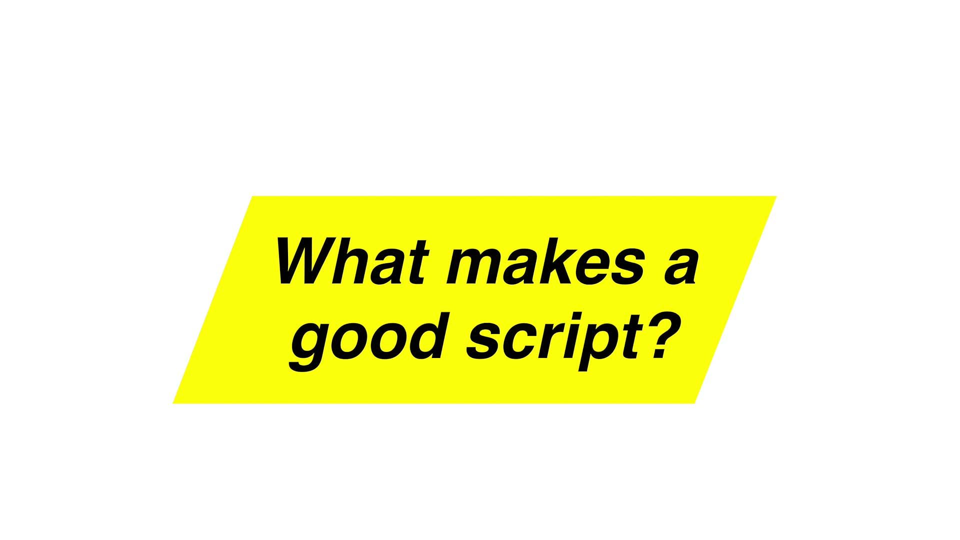 BBC Radio - BBC Writers, Script writing advice