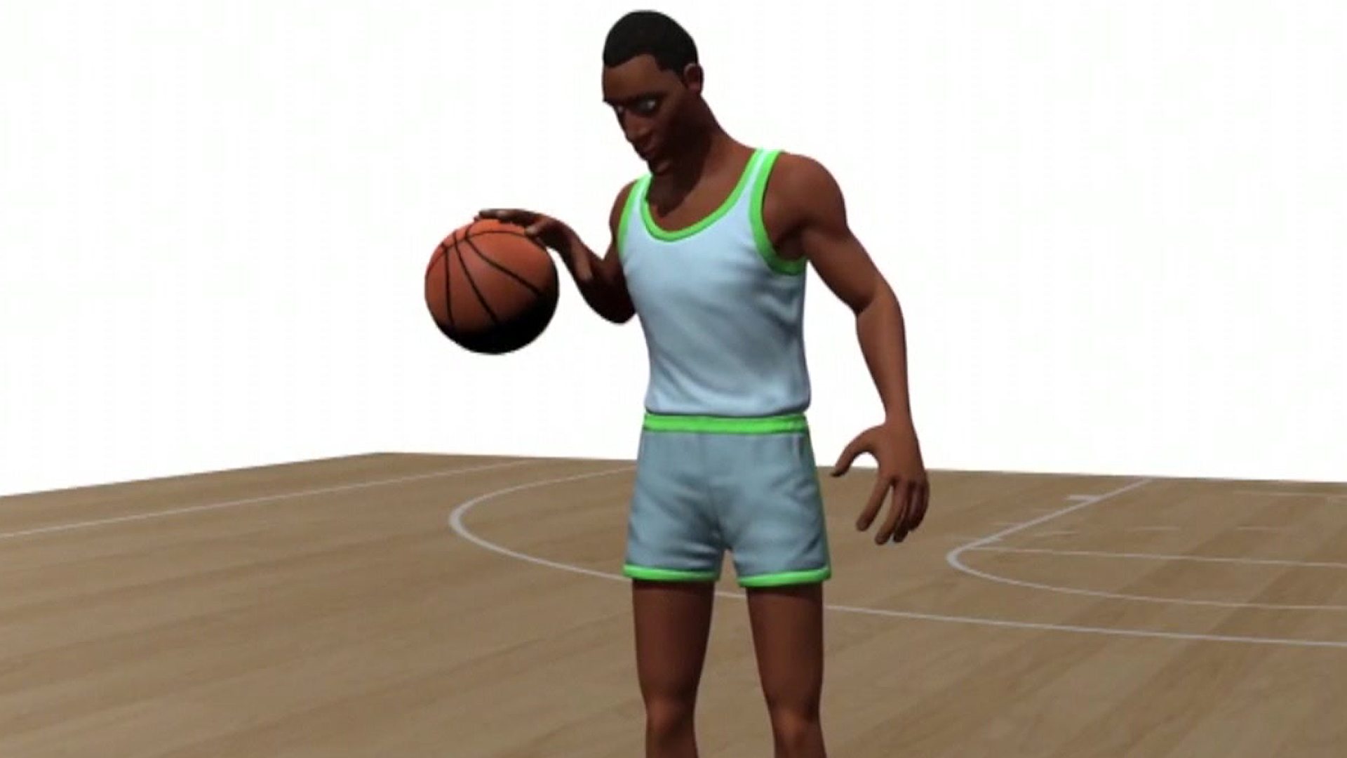 Animated Basketball Player Dribbling