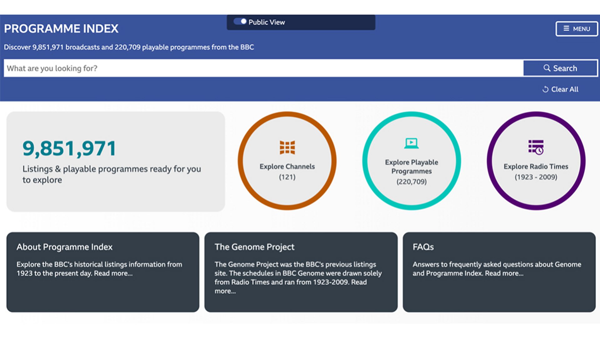 Programme Index - telling the story of BBC broadcasting, programme by ...