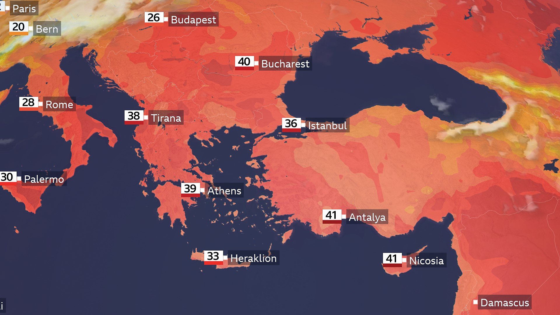 Weather Forecast Bbc Rome SE Europe Temperatures Keep Climbing