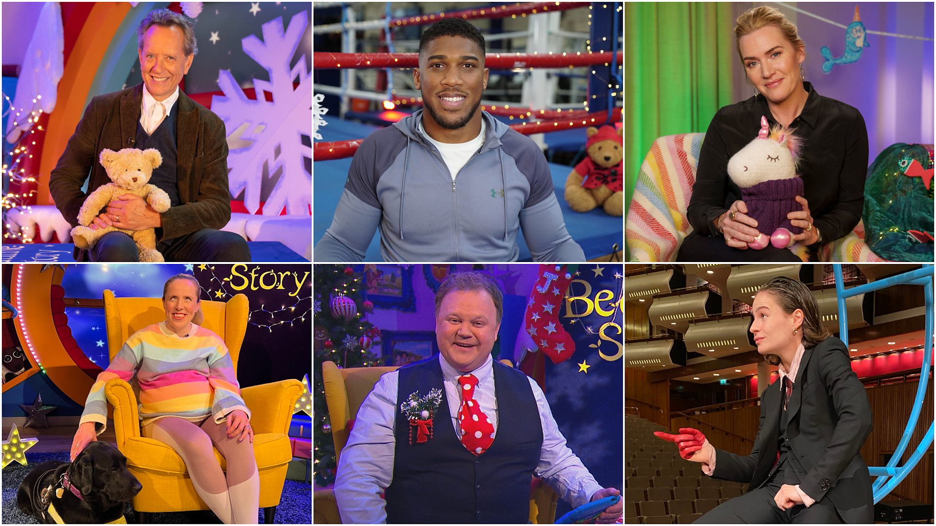 Kate Winslet, Anthony Joshua, Richard E. Grant and Justin Fletcher read ...