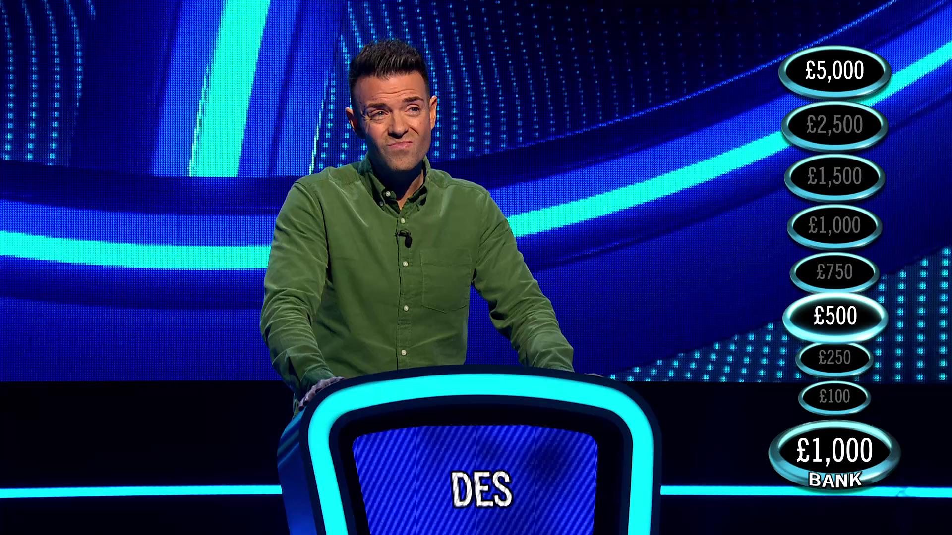 BBC One - The Weakest Link, Series 2, Episode 9, Des has a tell