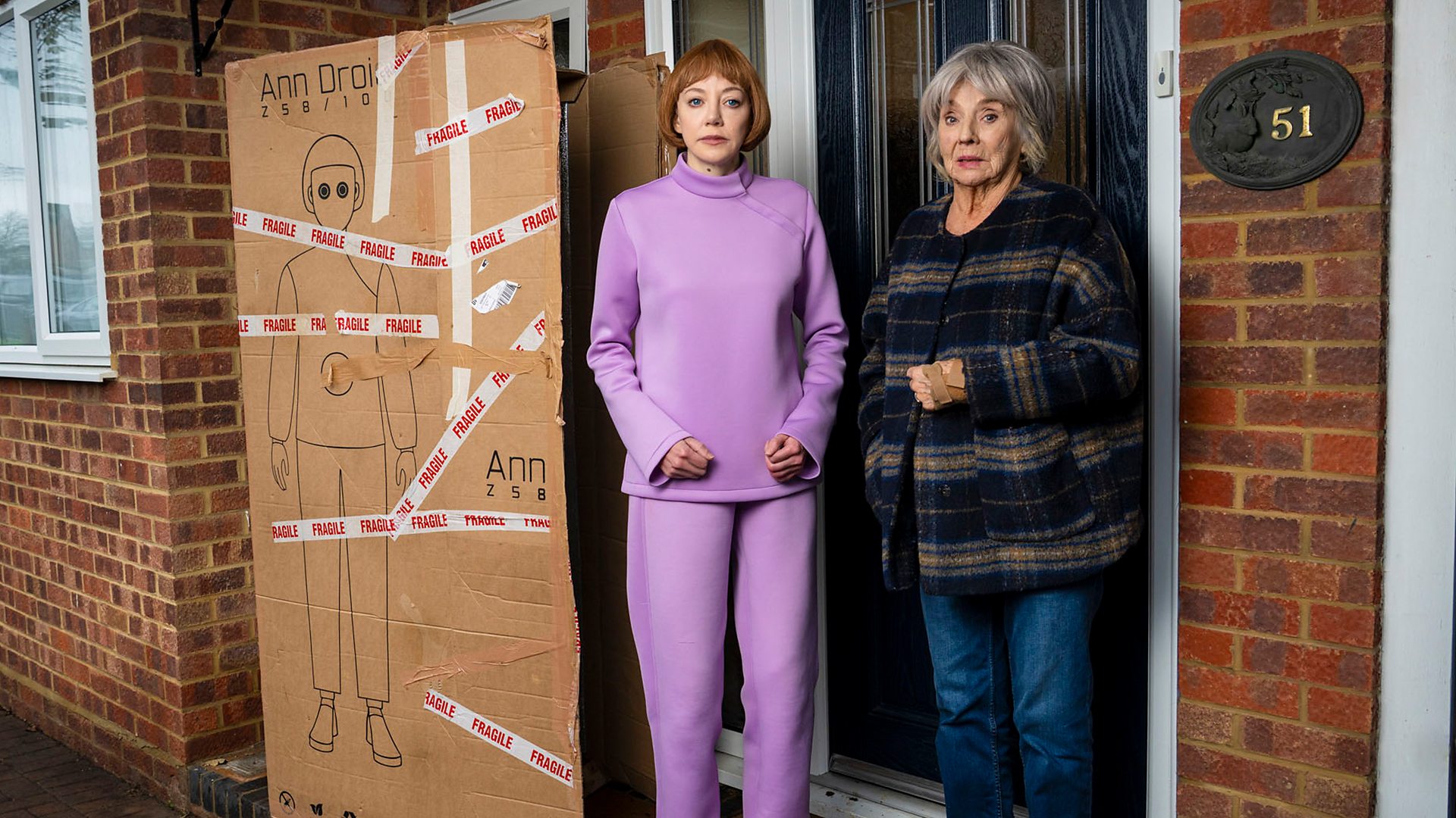 BBC Comedy releases first look pictures of Diane Morgan as Ann Droid