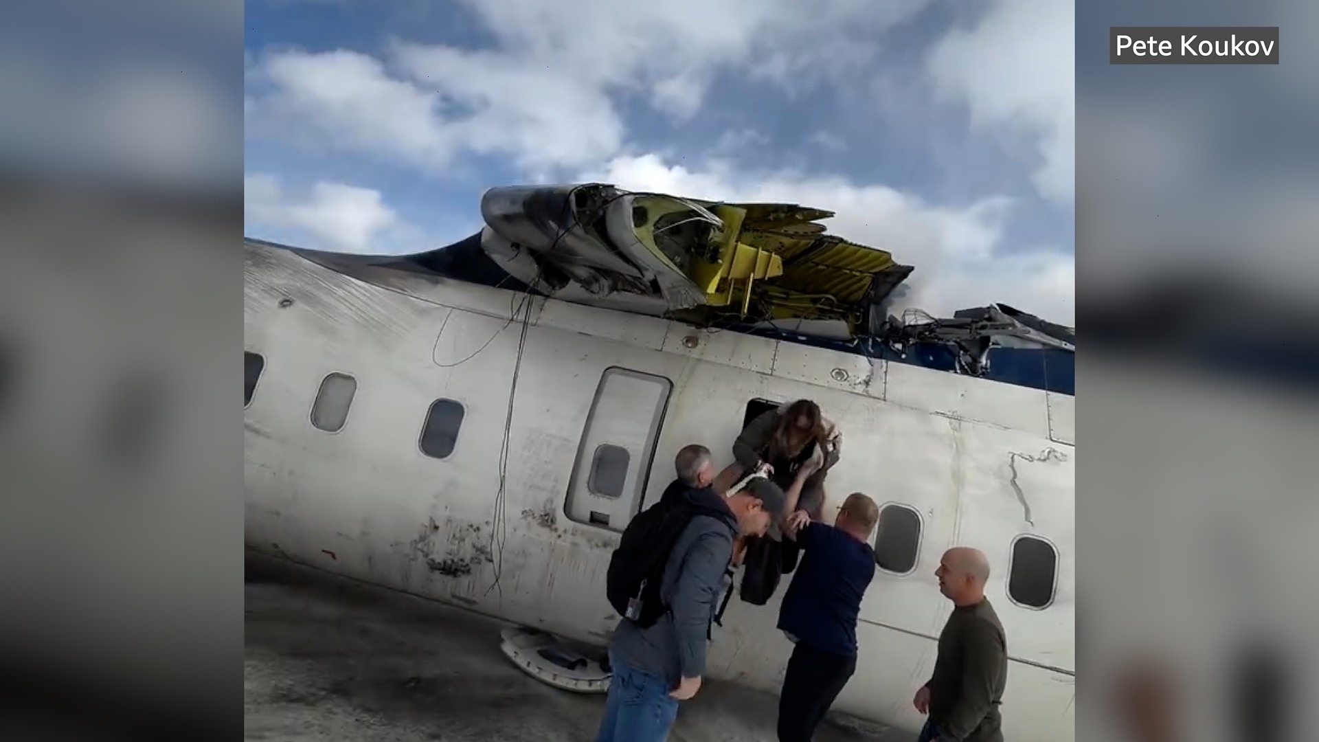 plane crash inside view