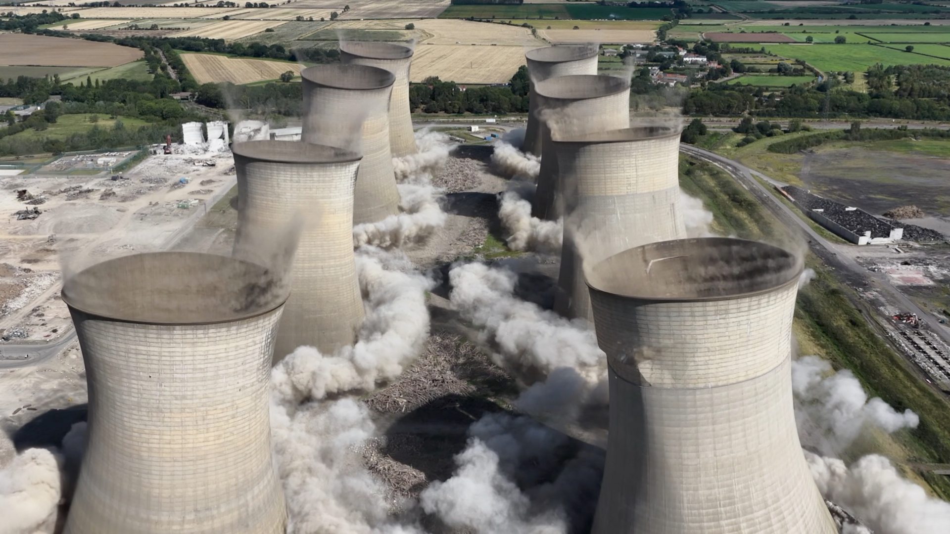 nuclear cooling tower collapse
