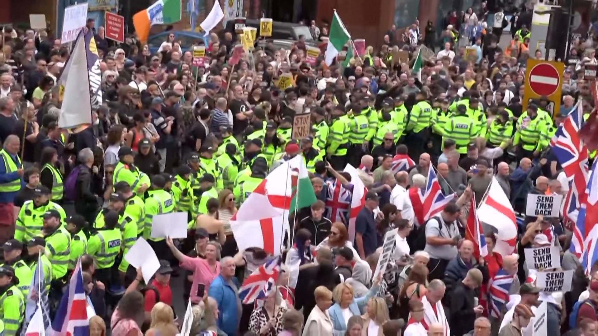 peaceful protest examples uk