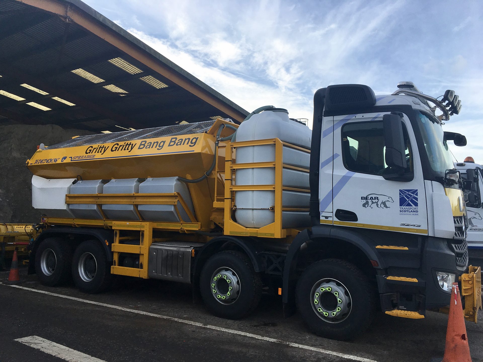 Scotland has named its ice gritters Grittie McVittie, Ready Spready Go ...