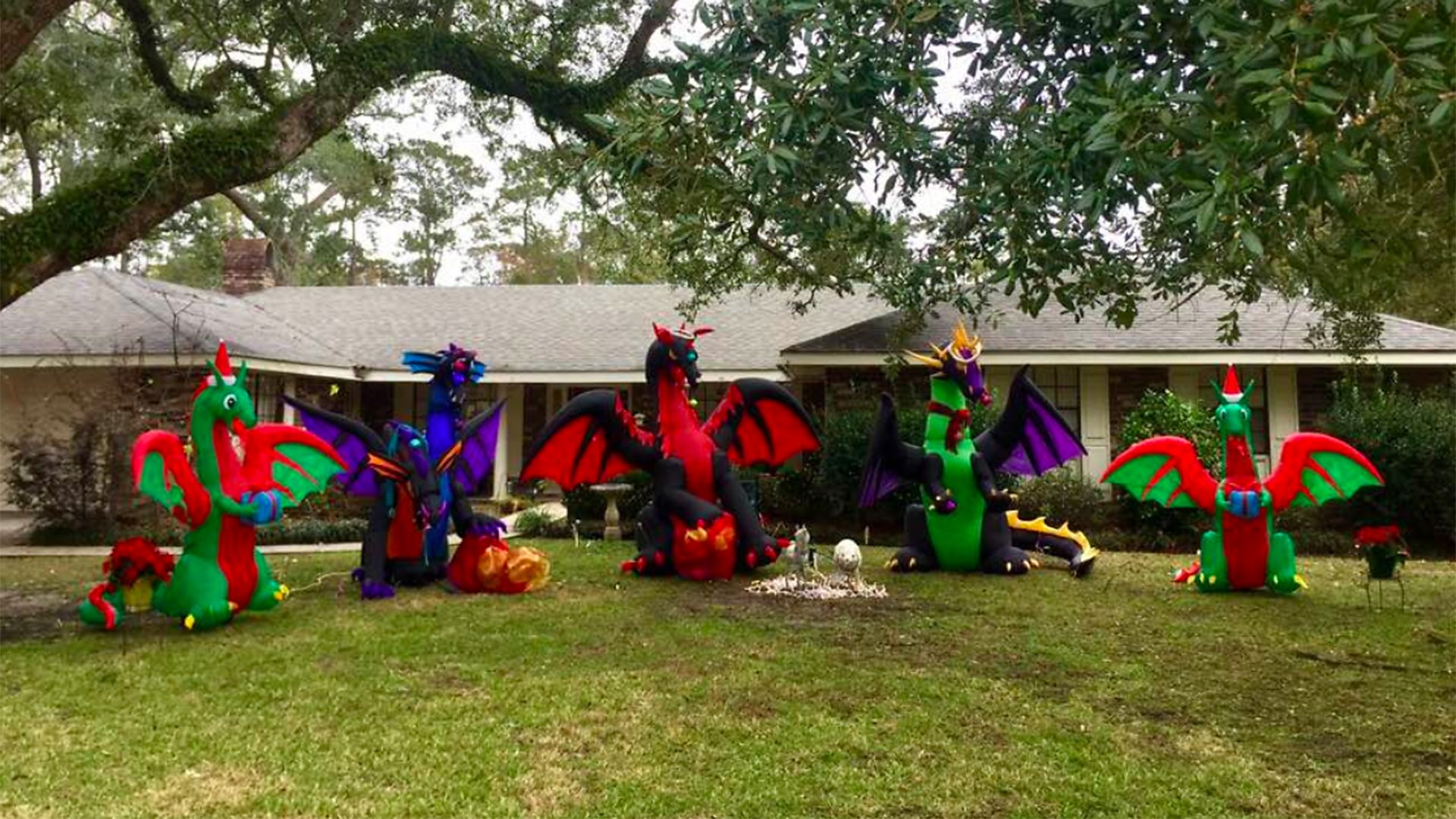 Woman gets grumpy complaint for festive 'dragon nativity' scene - BBC Three