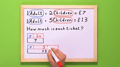 How to solve simultaneous equations (KS3 Maths | BBC Bitesize) - BBC ...