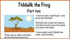 English KS1: Tiddalik the Frog - BBC Teach