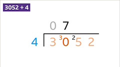 How to use the bus stop method in short division - BBC Bitesize