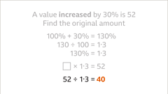 How to work out a percentage original value before percentage decrease ...