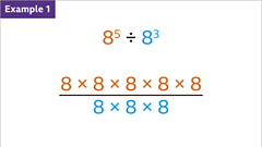 Laws of indices for multiplication and division - BBC Bitesize