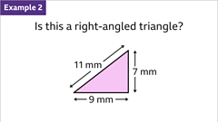 Pythagoras' theorem - Part 1 - KS3 Maths - BBC Bitesize