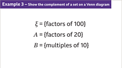 The complement of a set - KS3 Maths - BBC Bitesize