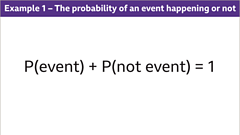 Sum of probabilities - KS3 Maths - BBC Bitesize