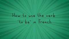 Grammar: Verbs - GCSE French - BBC Bitesize