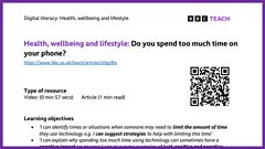 Do you spend too much time on your phone? - BBC Teach