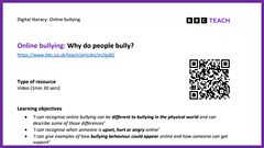 Why do people bully? - BBC Teach
