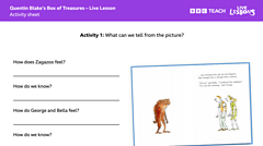 Quentin Blake’s Box of Treasures – Live Lesson - BBC Teach