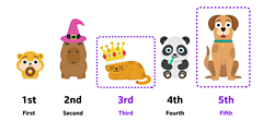 Ordinal numbers - KS1 Maths - Year 1 - BBC Bitesize
