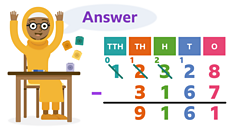 Subtract more than 4-digit numbers - KS2 Maths - Learning with BBC Bitesize