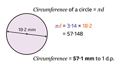 How to calculate circumference and arc length - BBC Bitesize