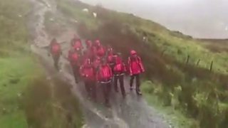 Storm Brian: Woman rescued from Snowdon after fall - BBC News