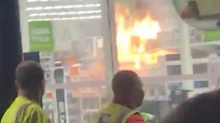 Asda fire: Three questioned over Tonypandy blaze - BBC News