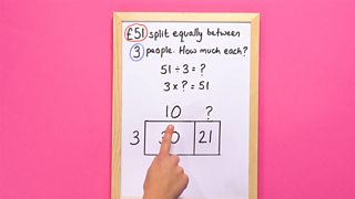 How to divide using the array method - BBC Bitesize