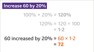 How to increase an amount by a percentage - BBC Bitesize