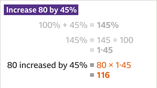 How to increase an amount by a percentage - BBC Bitesize