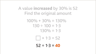 How to work out a percentage original value before percentage decrease ...