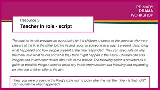 Primary Drama Workshop. 1: Beginning a drama. - BBC Teach