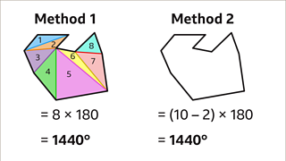 Polygons - sum of interior angles - KS3 Maths - BBC Bitesize